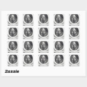 Portrait of Francois Quesnay Square Sticker | Zazzle