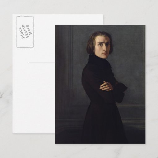 Portrait of Franz Liszt 1839 Postcard | Zazzle