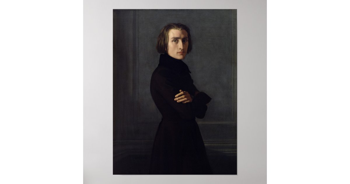 Portrait of Franz Liszt 1839 Poster | Zazzle
