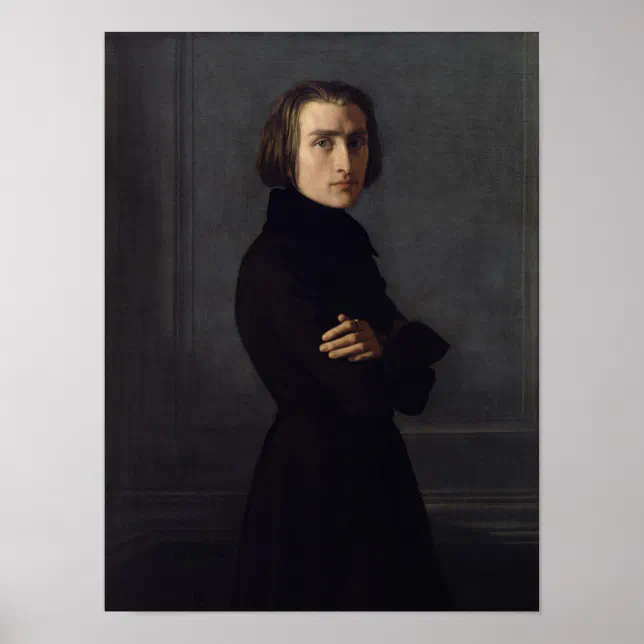 Portrait of Franz Liszt 1839 Poster | Zazzle