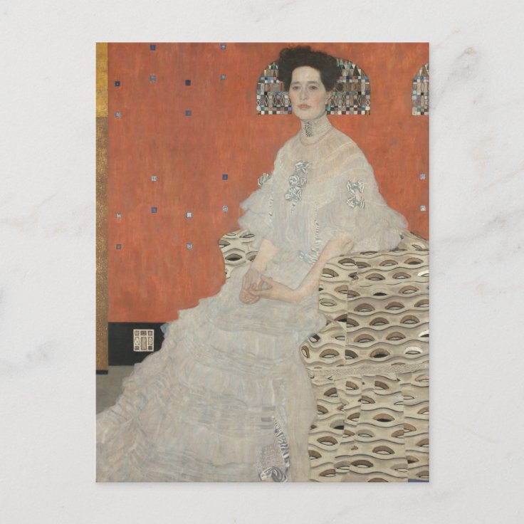 Portrait of Fritza Riedler by Gustav Klimt Postcard | Zazzle