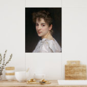 Portrait of Gabrielle Cot Bouguereau Canvas Poster | Zazzle