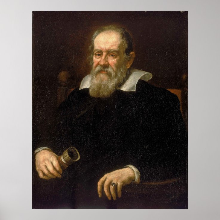 Portrait of Galileo Galilei by Justus Sustermans Poster | Zazzle