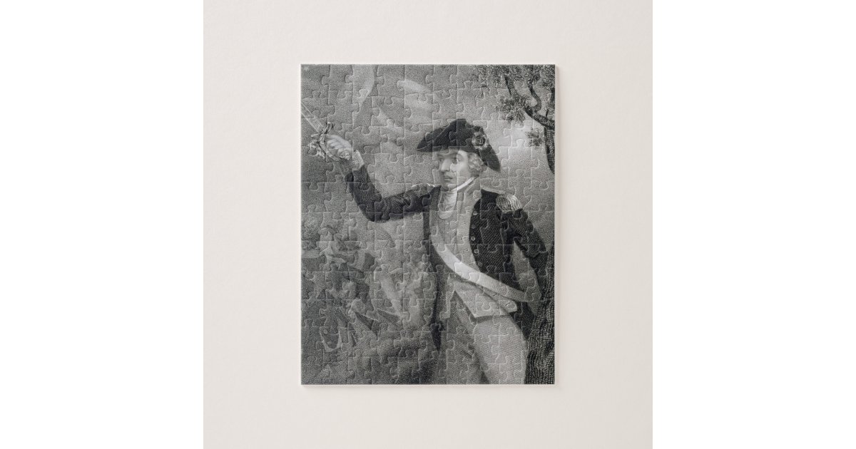 Portrait of General Francis Marion at the Battle o Jigsaw Puzzle | Zazzle