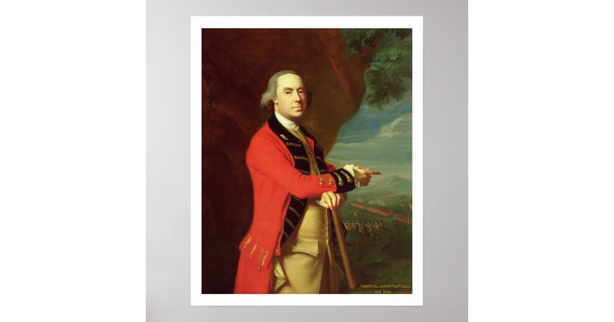 Portrait of General Thomas Gage, c.1768 (oil on ca Poster | Zazzle