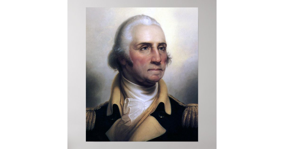 Portrait of George Washington Poster | Zazzle