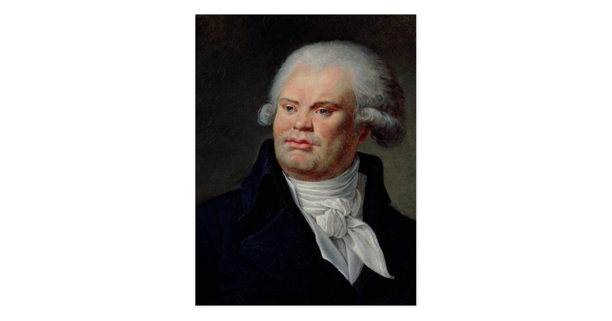 Portrait of Georges Danton Postcard | Zazzle.com