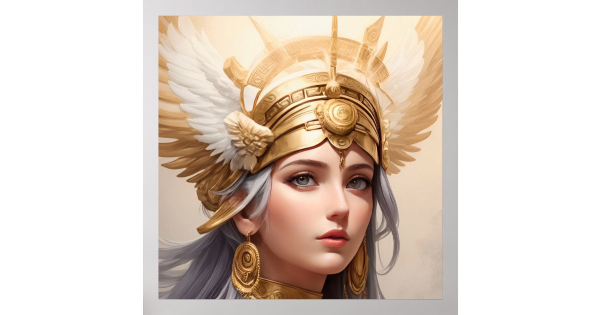 Portrait of Goddess Athena Poster | Zazzle