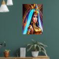 Portrait of Hathor Egyptian Goddess | AI Art Poster | Zazzle