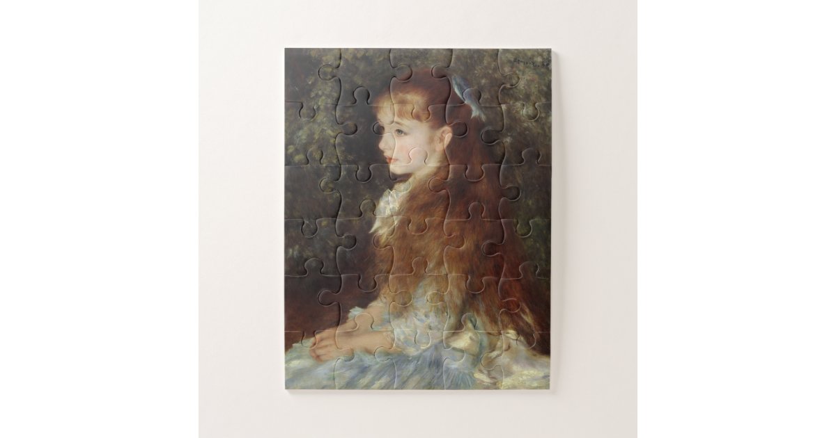 Portrait of Irene - Renoir Impressionist Painting Jigsaw Puzzle | Zazzle