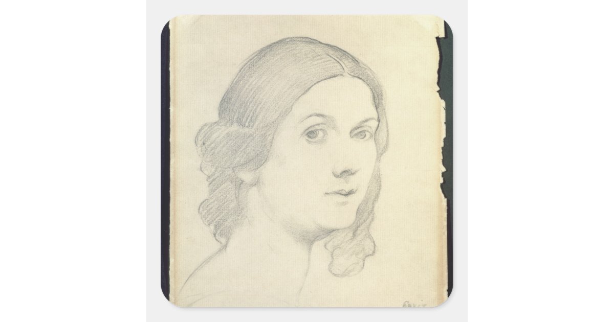 Portrait of Isadora Duncan , 1908 Square Sticker | Zazzle