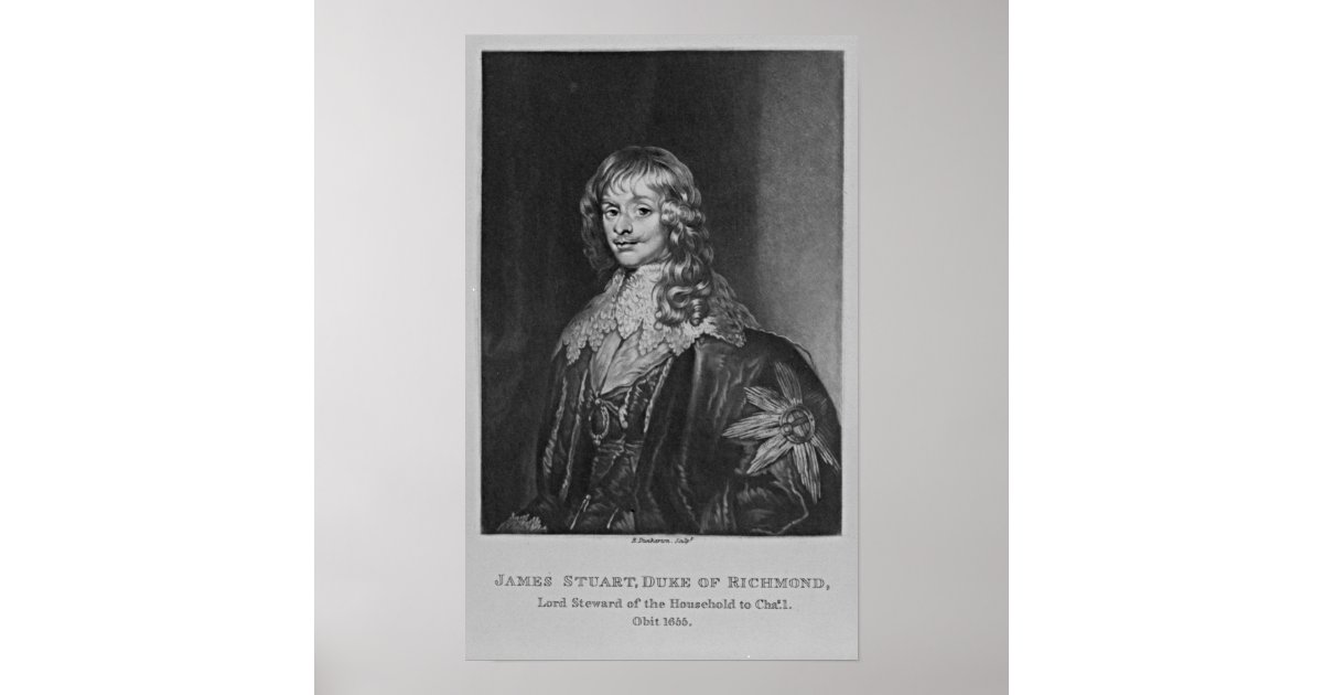 Portrait of James, 1st Duke of Richmond, Poster | Zazzle