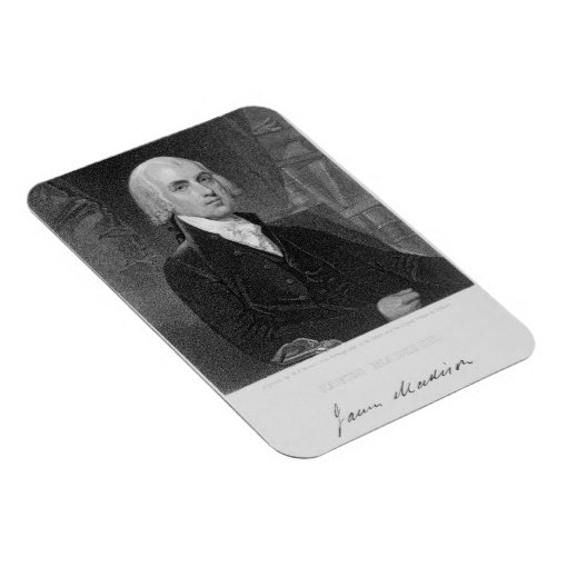 Portrait of James Madison, engraved by William A. Magnet | Zazzle