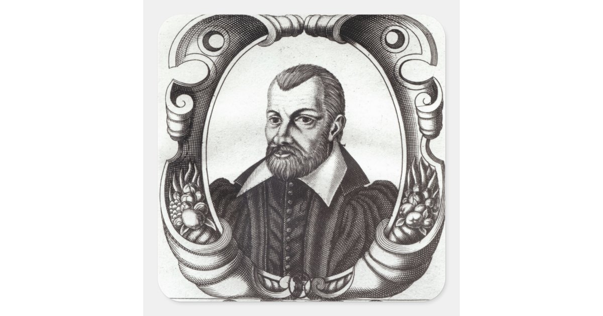 Portrait of Jean Bodin Square Sticker | Zazzle