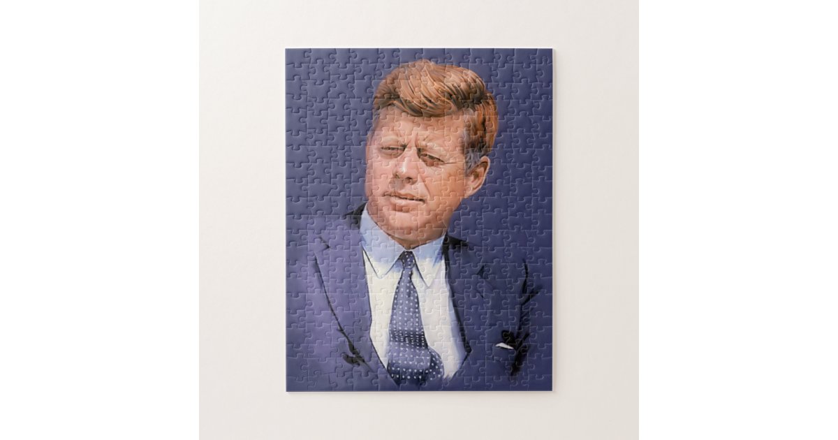 Portrait of JFK Jigsaw Puzzle | Zazzle