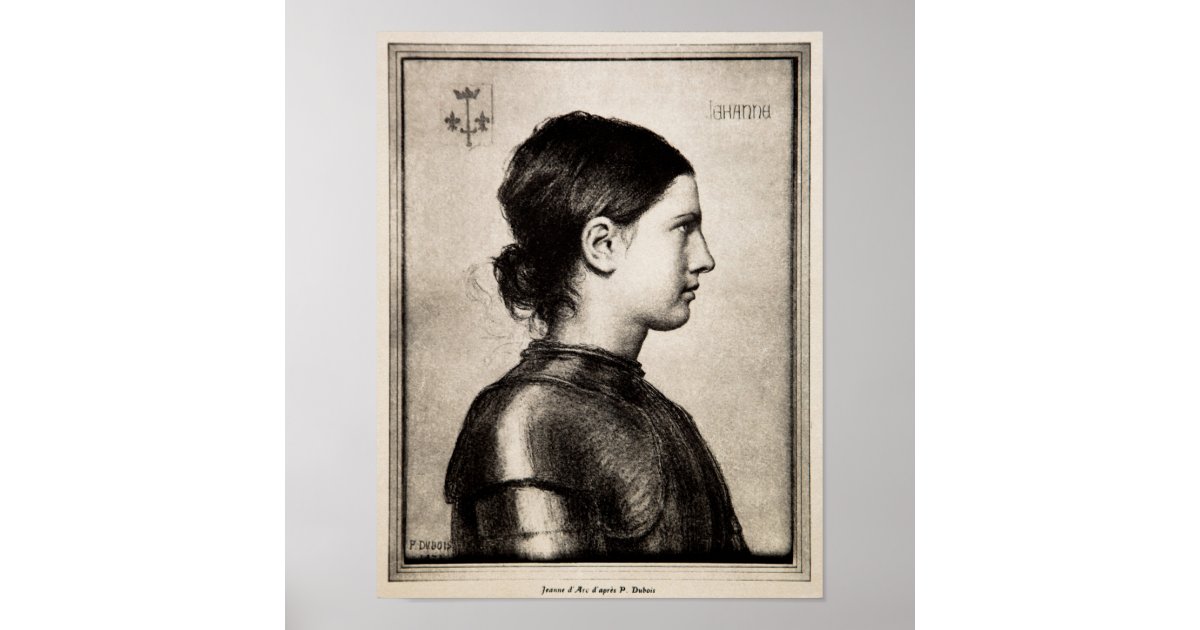 Portrait of Joan of Arc by Paul Dubois Poster | Zazzle