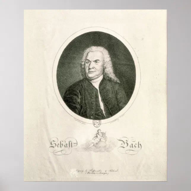 Portrait of Johann Sebastian Bach Poster | Zazzle
