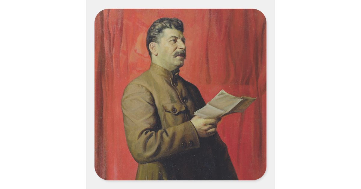 Portrait of Josif Stalin, 1933 Square Sticker | Zazzle
