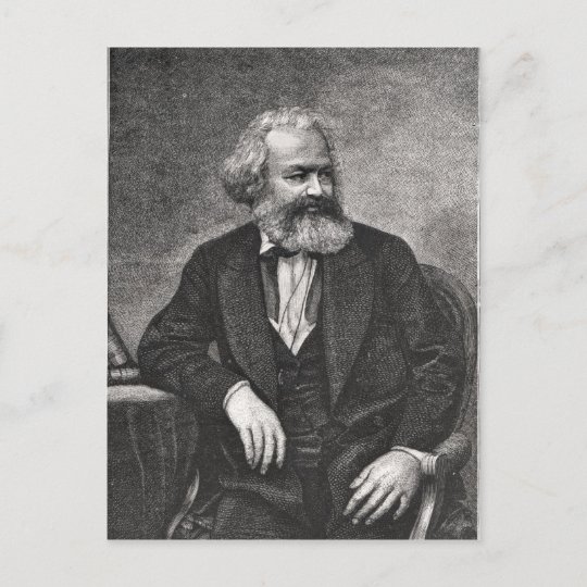 Portrait of Karl Marx 1857 Postcard | Zazzle