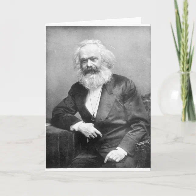 Portrait of Karl Marx Card | Zazzle