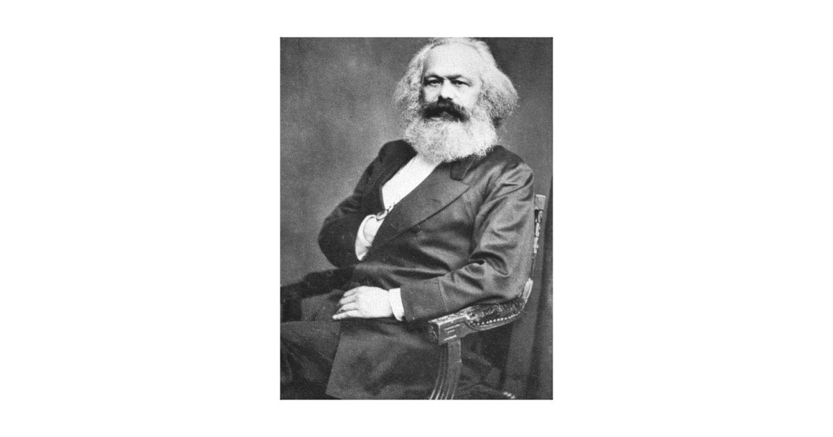 Portrait of Karl Marx (Founder of Marxism) Canvas Print | Zazzle