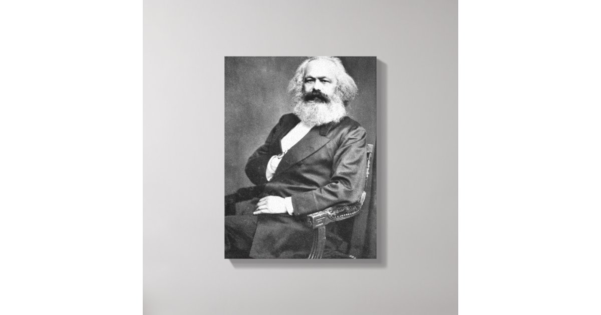 Portrait of Karl Marx (Founder of Marxism) Canvas Print | Zazzle