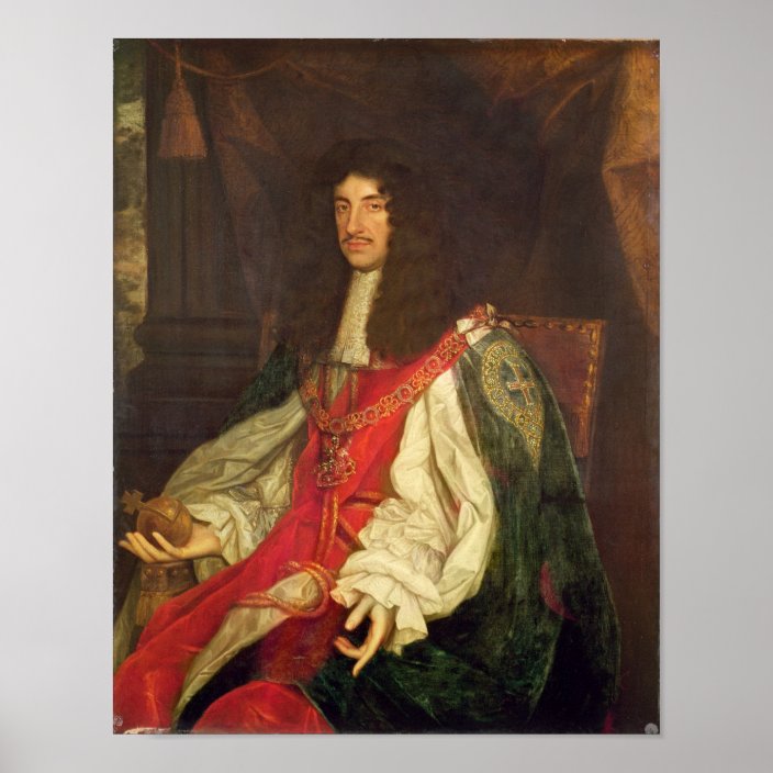 Portrait of King Charles II, c.1660-65 Poster | Zazzle.com