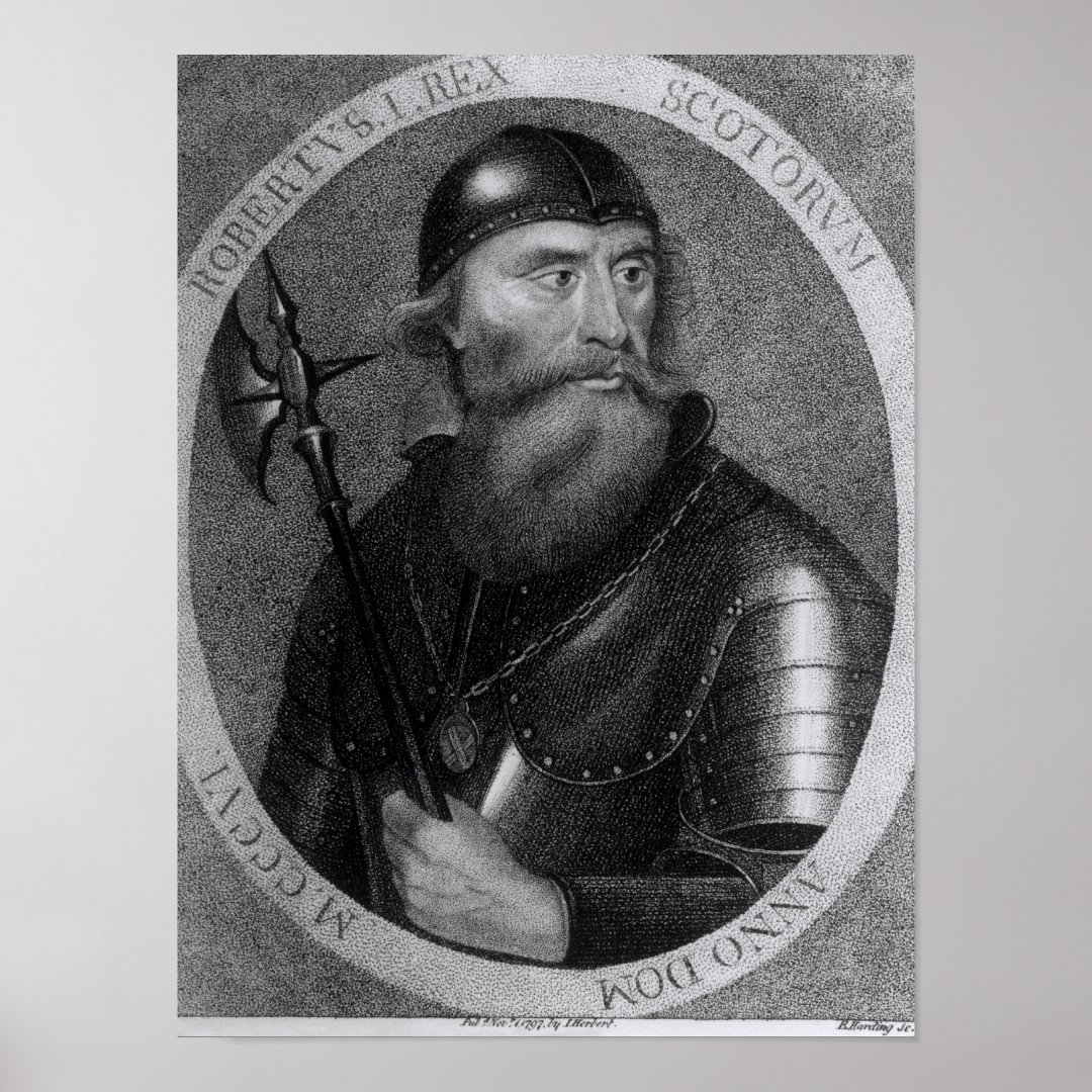 Portrait of King Robert I of Scotland Poster | Zazzle