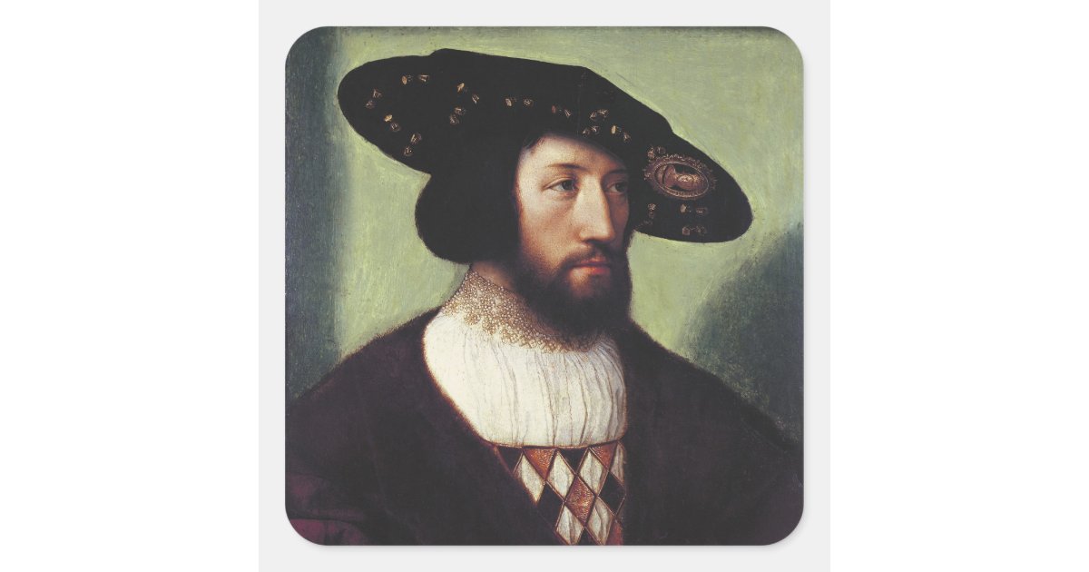 Portrait of Kristian II Square Sticker | Zazzle