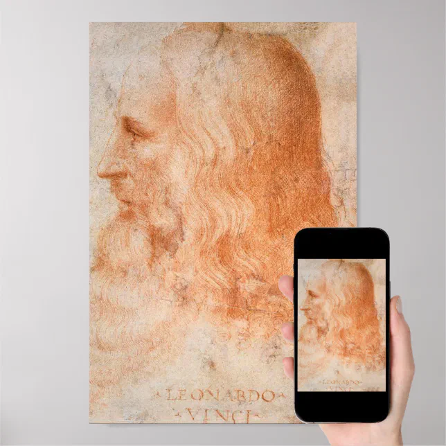 Portrait of Leonardo da Vinci Poster | Zazzle