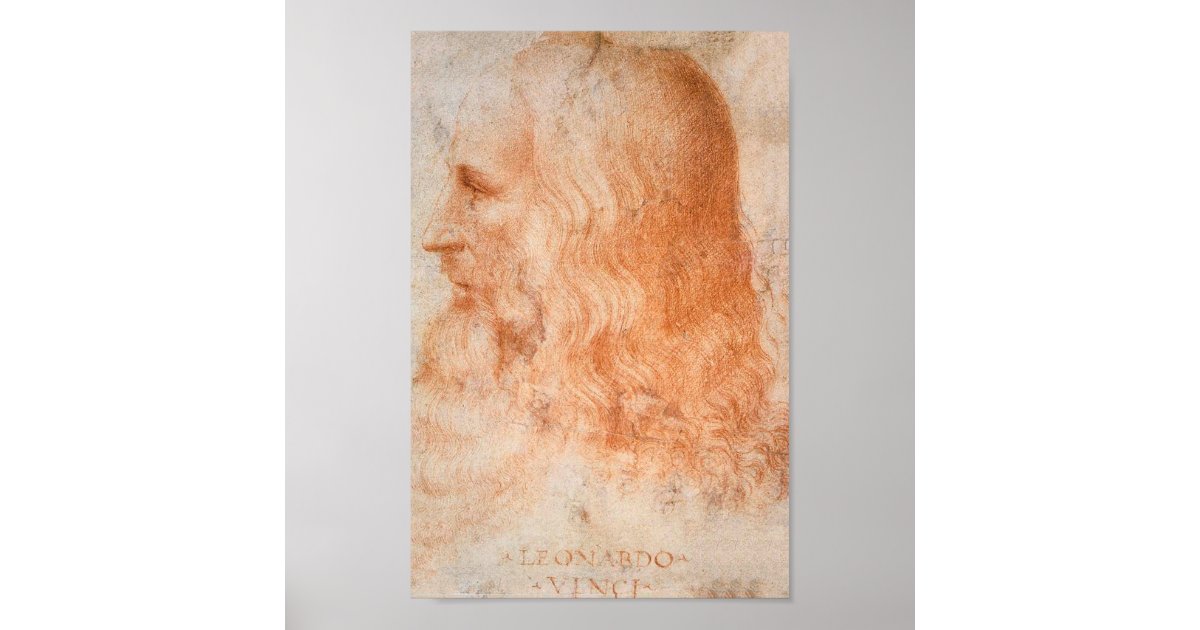 Portrait of Leonardo da Vinci Poster | Zazzle