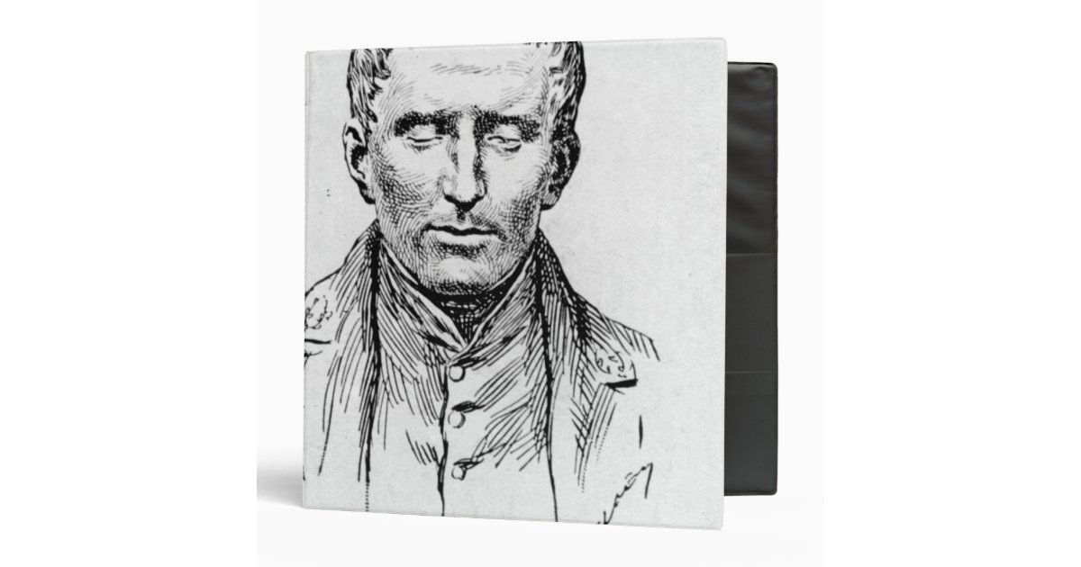 Portrait of Louis Braille Binder | Zazzle