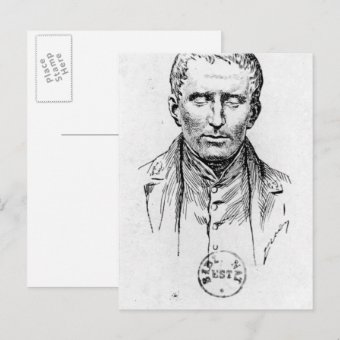 Portrait of Louis Braille Postcard | Zazzle