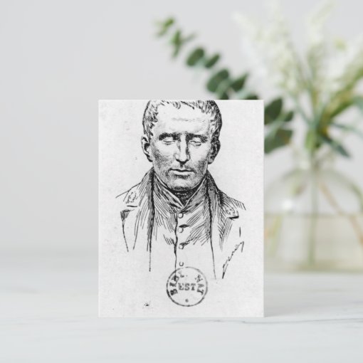 Portrait of Louis Braille Postcard | Zazzle