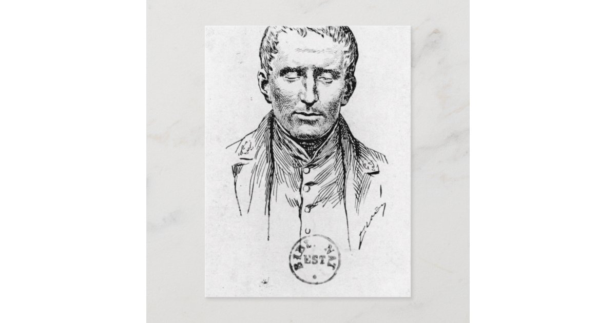 Portrait of Louis Braille Postcard | Zazzle