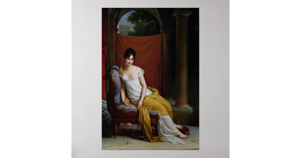 Portrait of Madame Recamier Poster | Zazzle