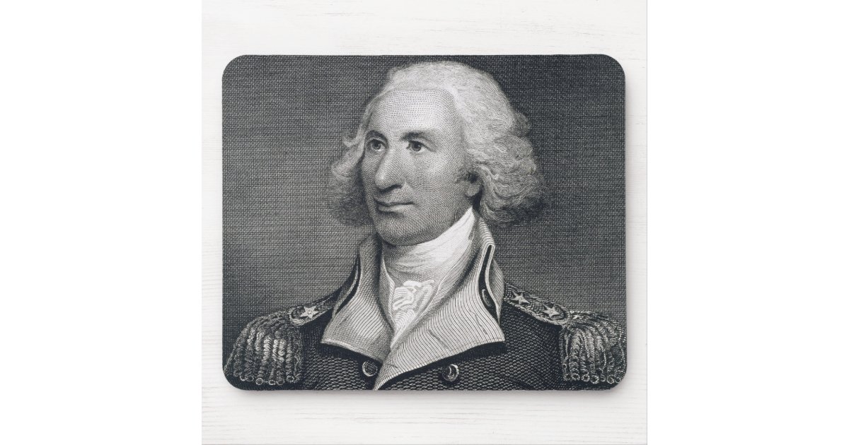 Portrait of Major General Philip Schuyler, engrave Mouse Pad | Zazzle