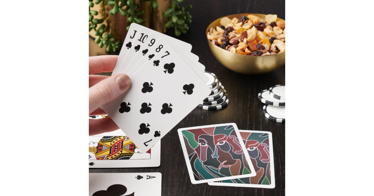 Portrait of Man Painting by Alfred Fox Poker Cards | Zazzle