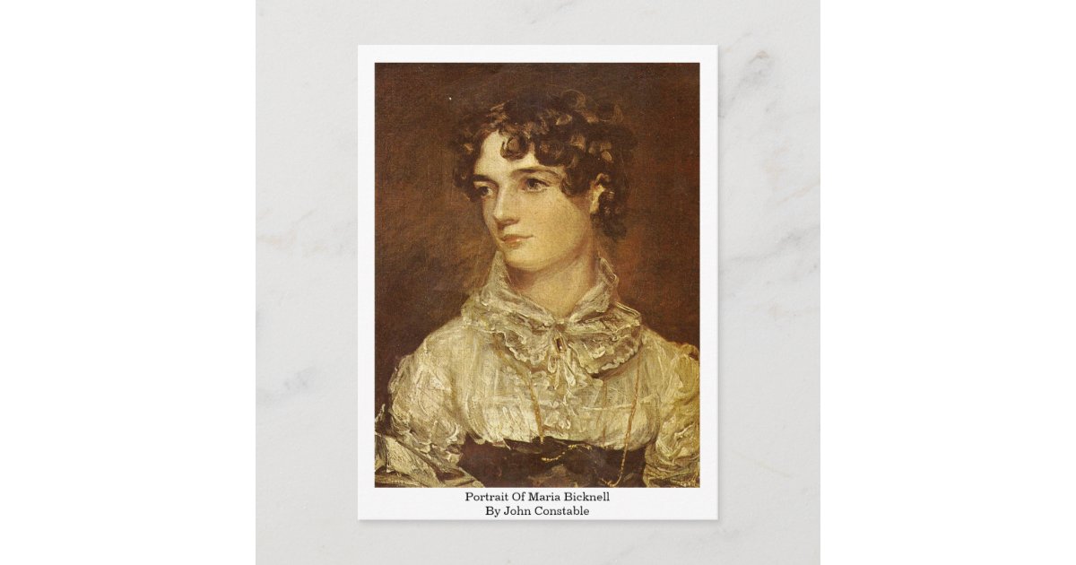Portrait Of Maria Bicknell, By John Constable Postcard | Zazzle
