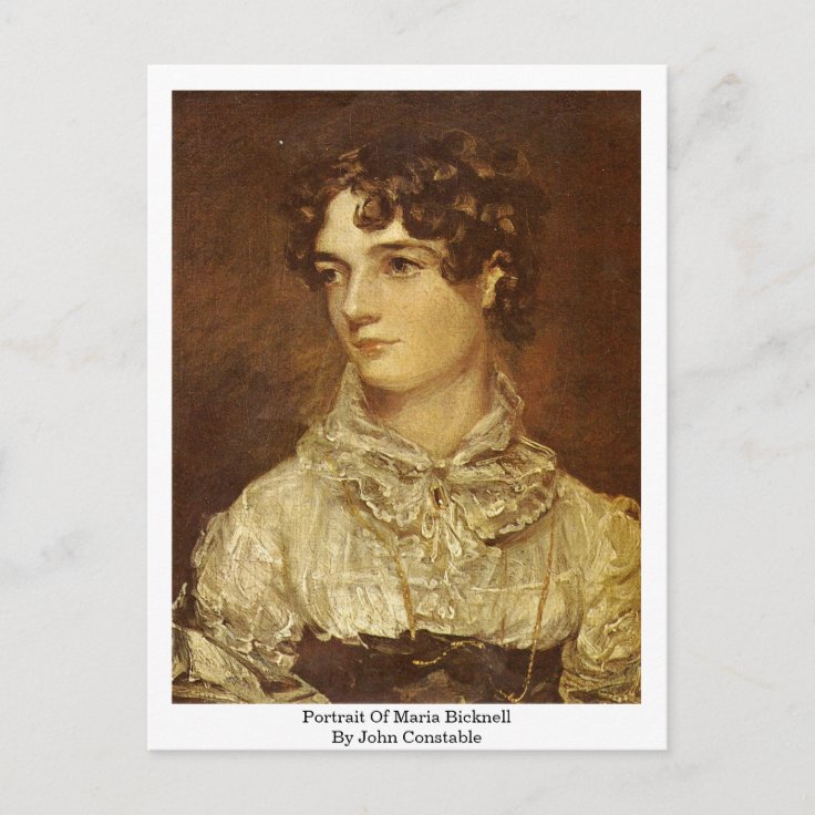 Portrait Of Maria Bicknell, By John Constable Postcard | Zazzle