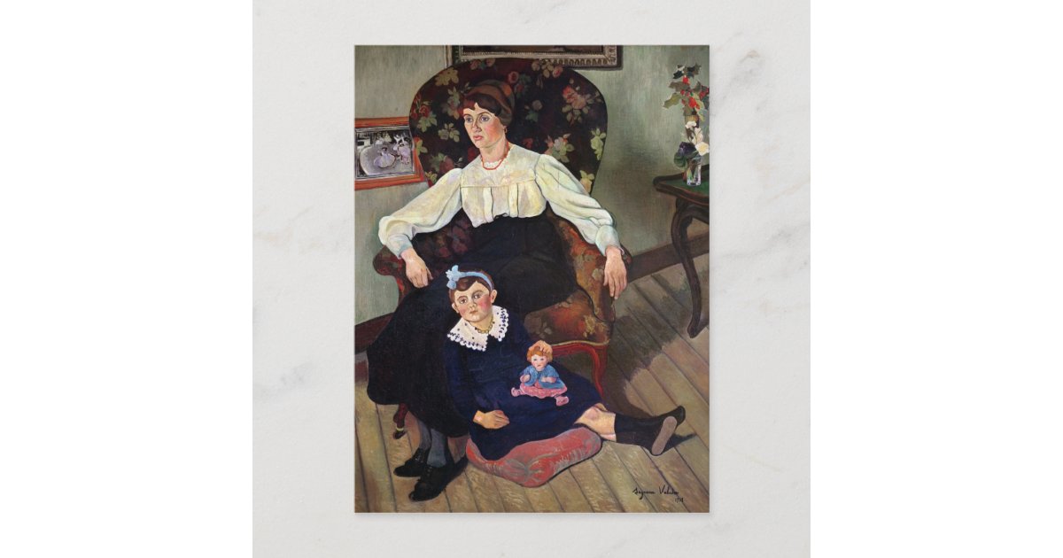 Portrait of Marie Coca and her Daughter, 1913 Postcard | Zazzle