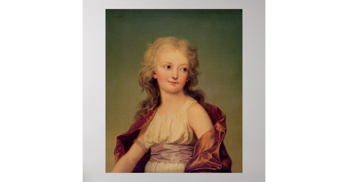 Portrait of Marie-Therese Charlotte of France Poster | Zazzle