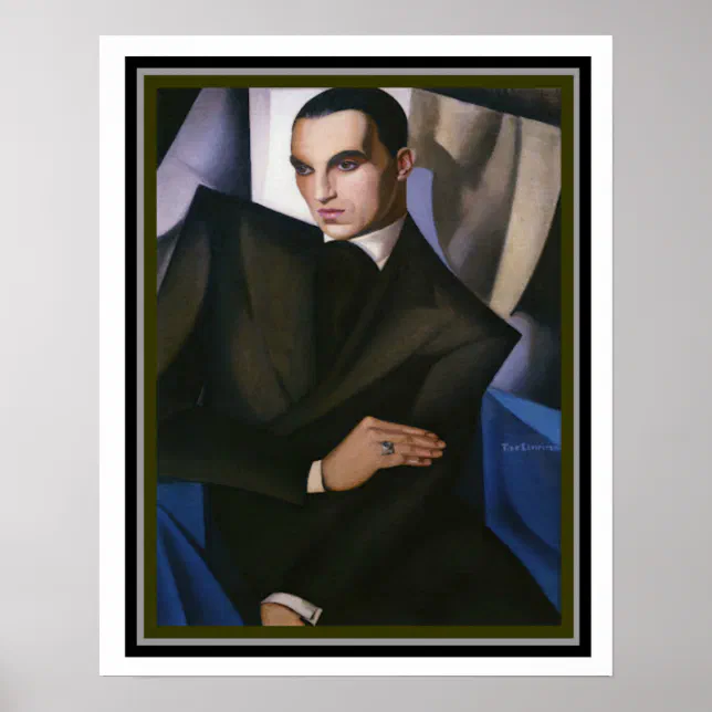Portrait of Marquis Sommi, by Tamara de Lempicka, Poster | Zazzle