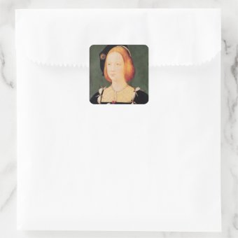 Portrait of Mary of England Square Sticker | Zazzle