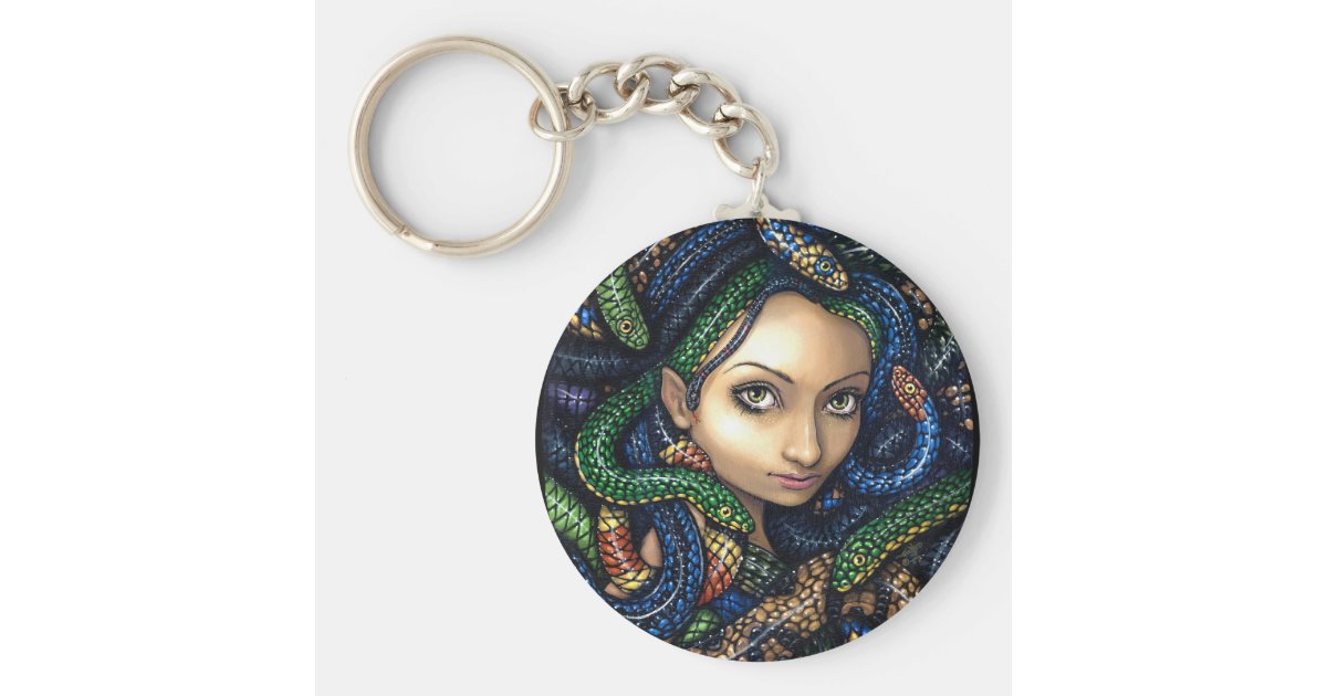 "Portrait of Medusa" Keychain | Zazzle.com