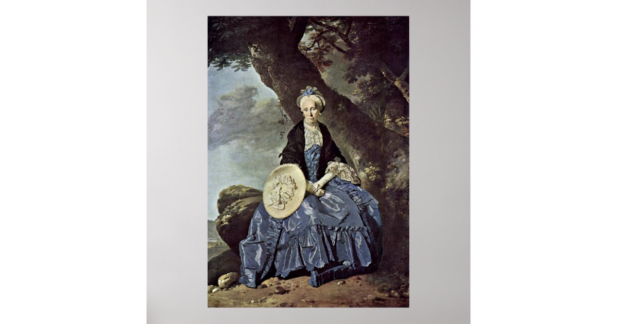 Portrait of Mrs. Oswald by Johann Zoffany Poster | Zazzle
