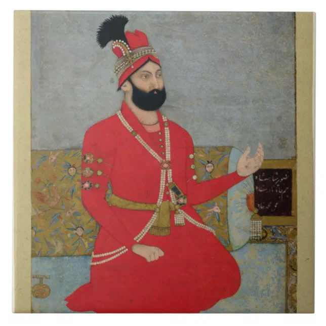 Portrait of Nadir Shah Afshar of Persia (1688-1747 Ceramic Tile | Zazzle