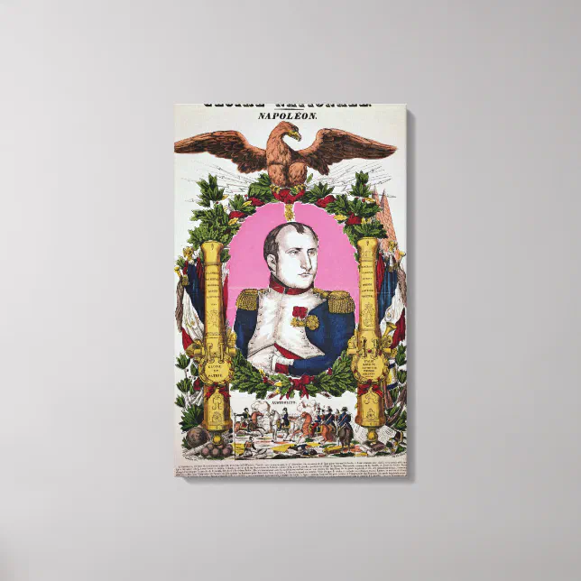 Portrait of Napoleon I in Battle of Canvas Print | Zazzle