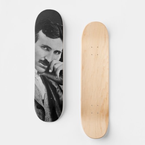Portrait of Nikola Tesla Skateboard Deck | Zazzle
