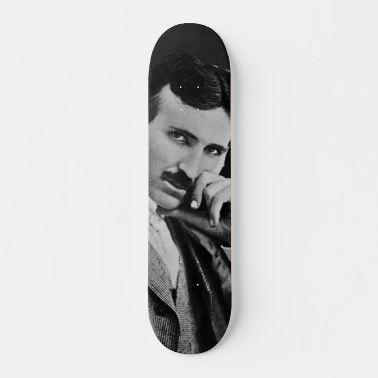 Portrait of Nikola Tesla Skateboard Deck | Zazzle
